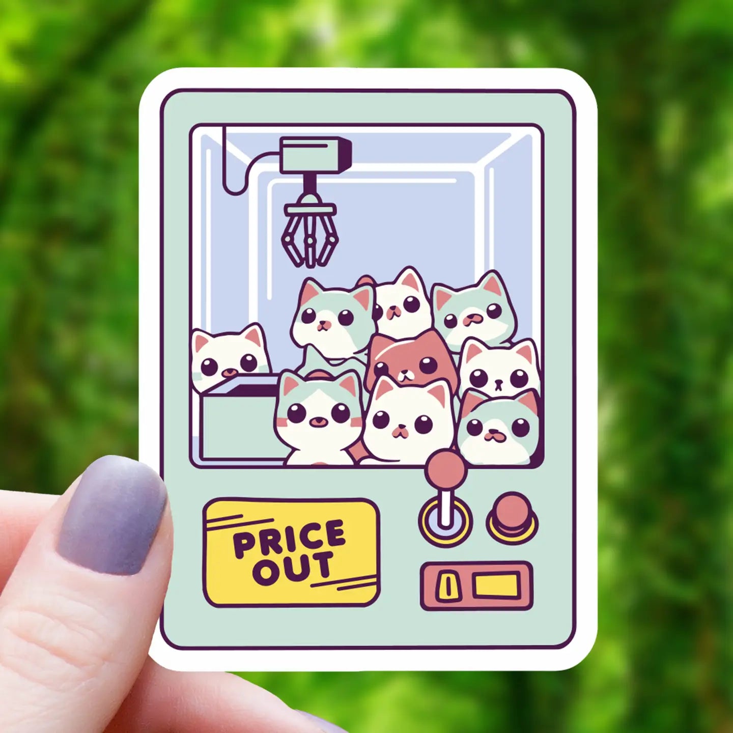 Cat Crane Machine | Vinyl Sticker – The Sock Monster