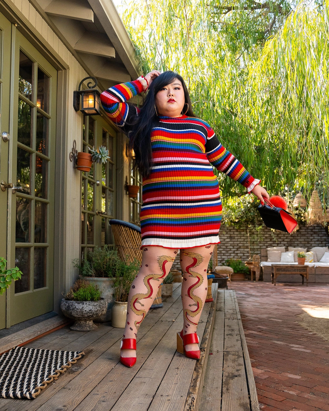 Year of the Dragon | Black Sheer Tights – The Sock Monster