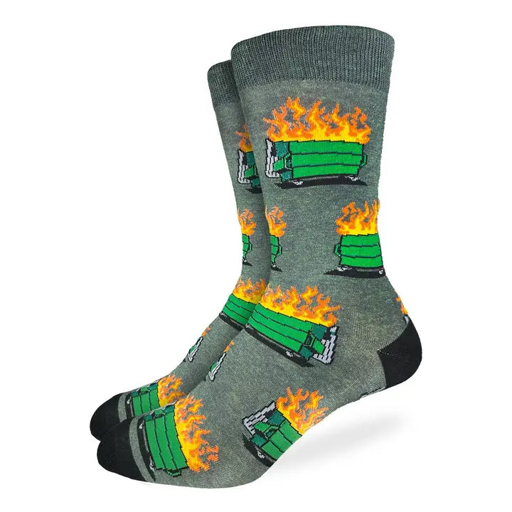Dumpster Fire | Men's Crew – The Sock Monster