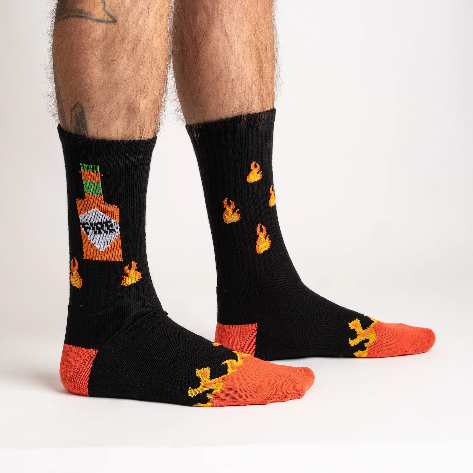 Fire | Unisex Ribbed Crew – The Sock Monster