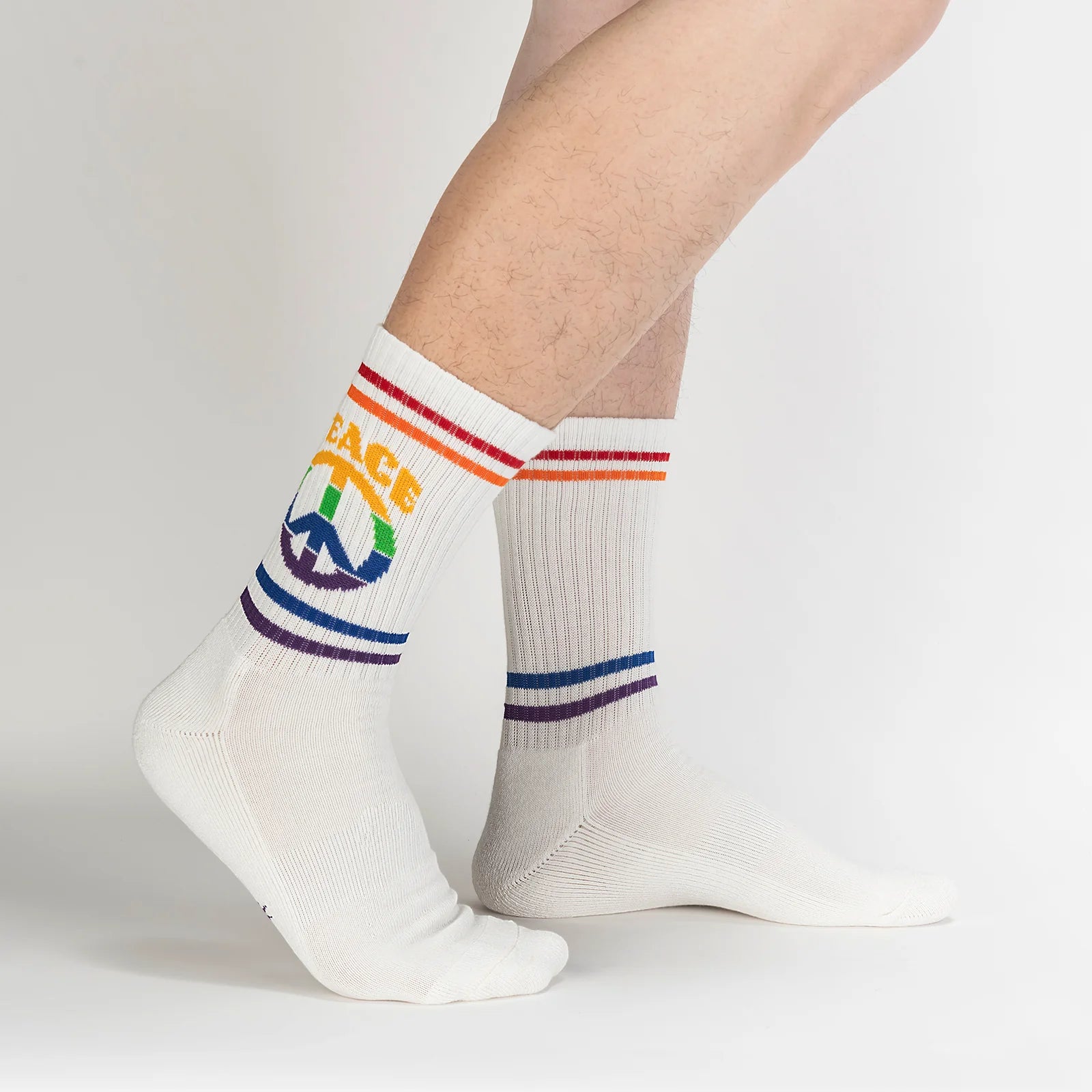 Give Peace a Chance | Unisex Ribbed Crew – The Sock Monster