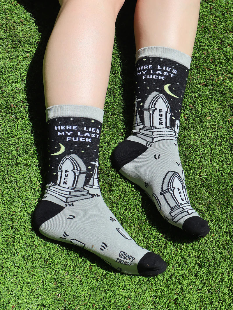 Here Lies My Last Fuck | Women's Crew – The Sock Monster