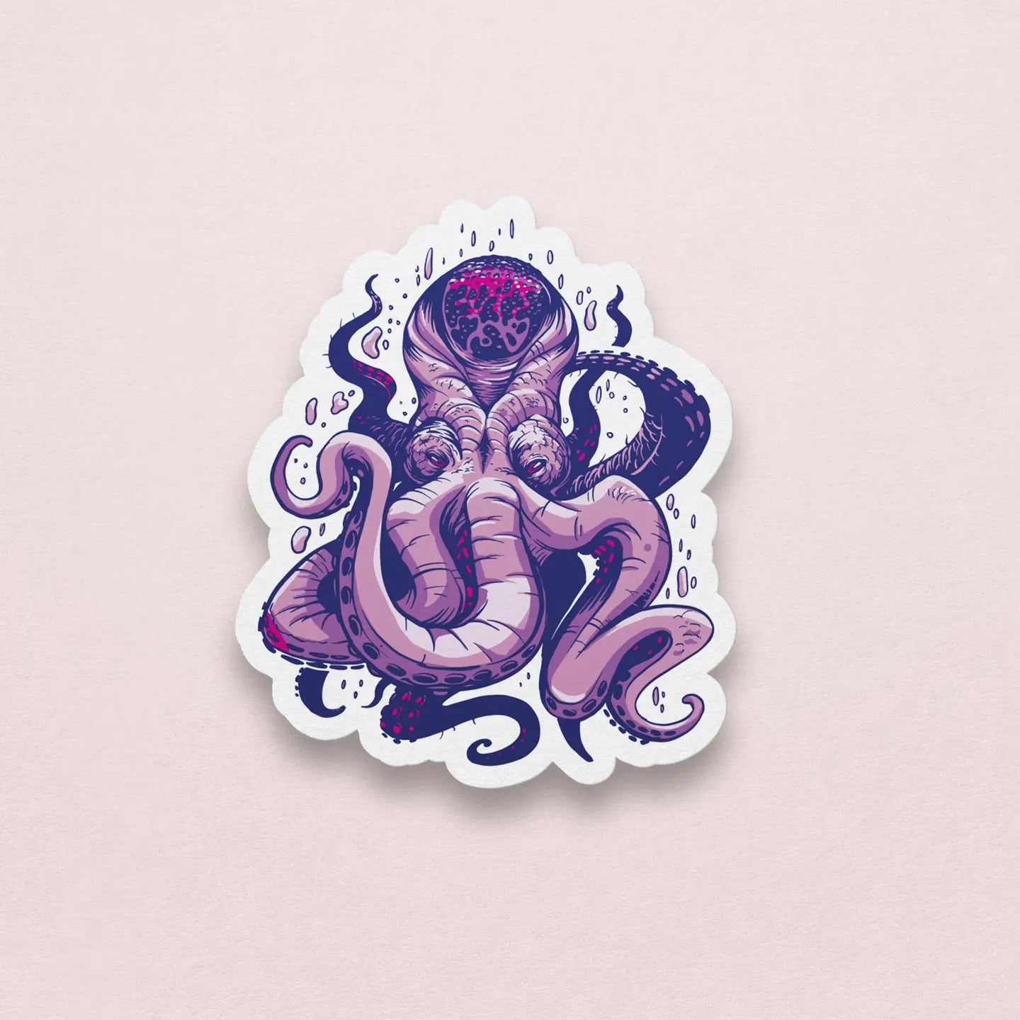 Purple Kraken Octopus Monster | Vinyl Sticker – The Sock Monster