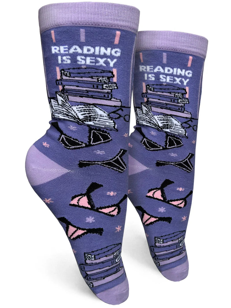 Reading Is Sexy | Women's Crew – The Sock Monster