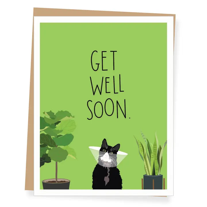 Recuperating Cat | Get Well Soon Card – The Sock Monster