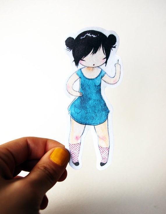 Rude Sticker - Finger | Vinyl Sticker – The Sock Monster