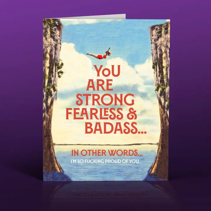 Strong, Fearless, Badass | Encouragement Card – The Sock Monster