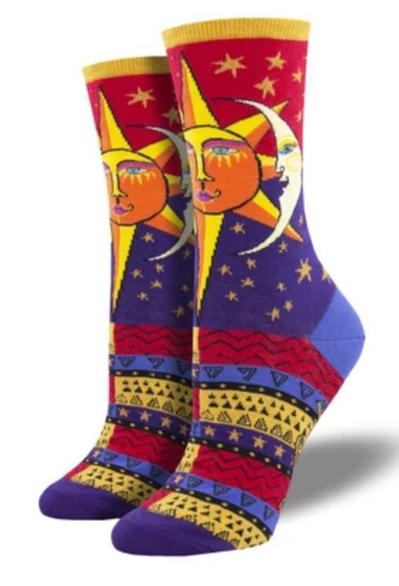 Sun And Moon | Laurel Burch | Women's Crew – The Sock Monster