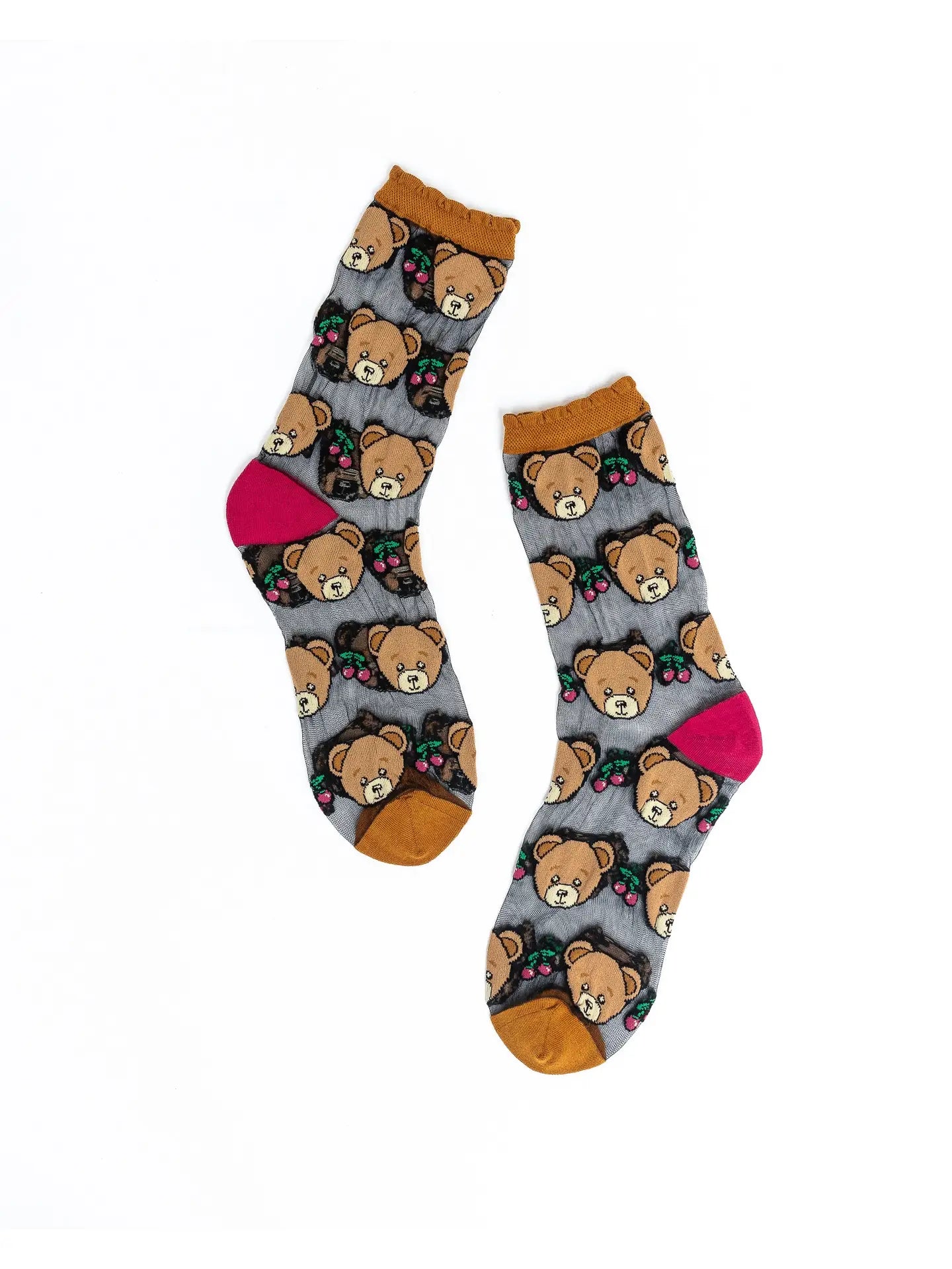 Teddy Bear | Ruffled Sheer Crew Sock – The Sock Monster