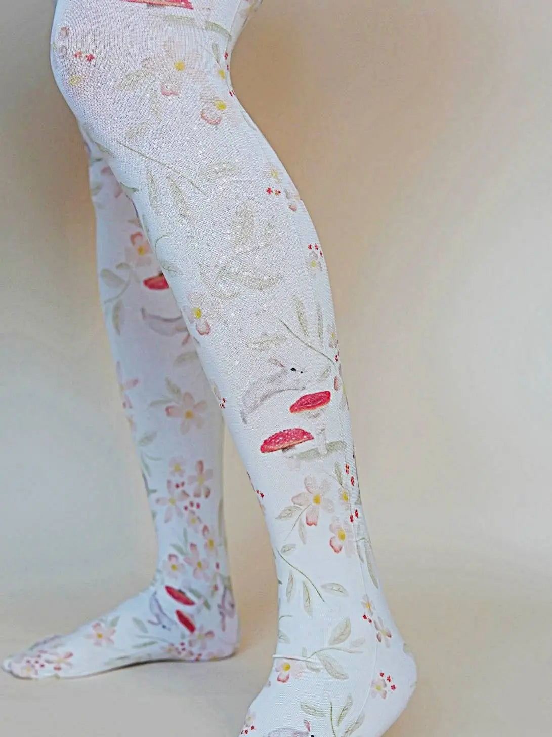Whimsical Forest Bunny | Printed Tights – The Sock Monster